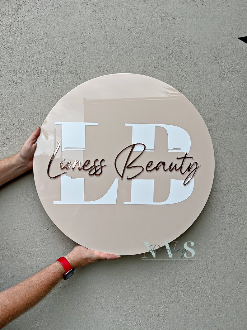 Custom Round Business Sign 3D Logo Sign Business Signage - Etsy