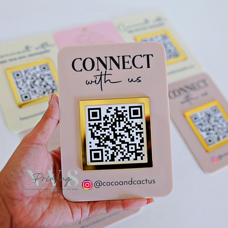 Mini QR Code Display Sign - Etsy