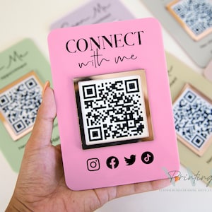 Mini QR Code Display Sign - Etsy