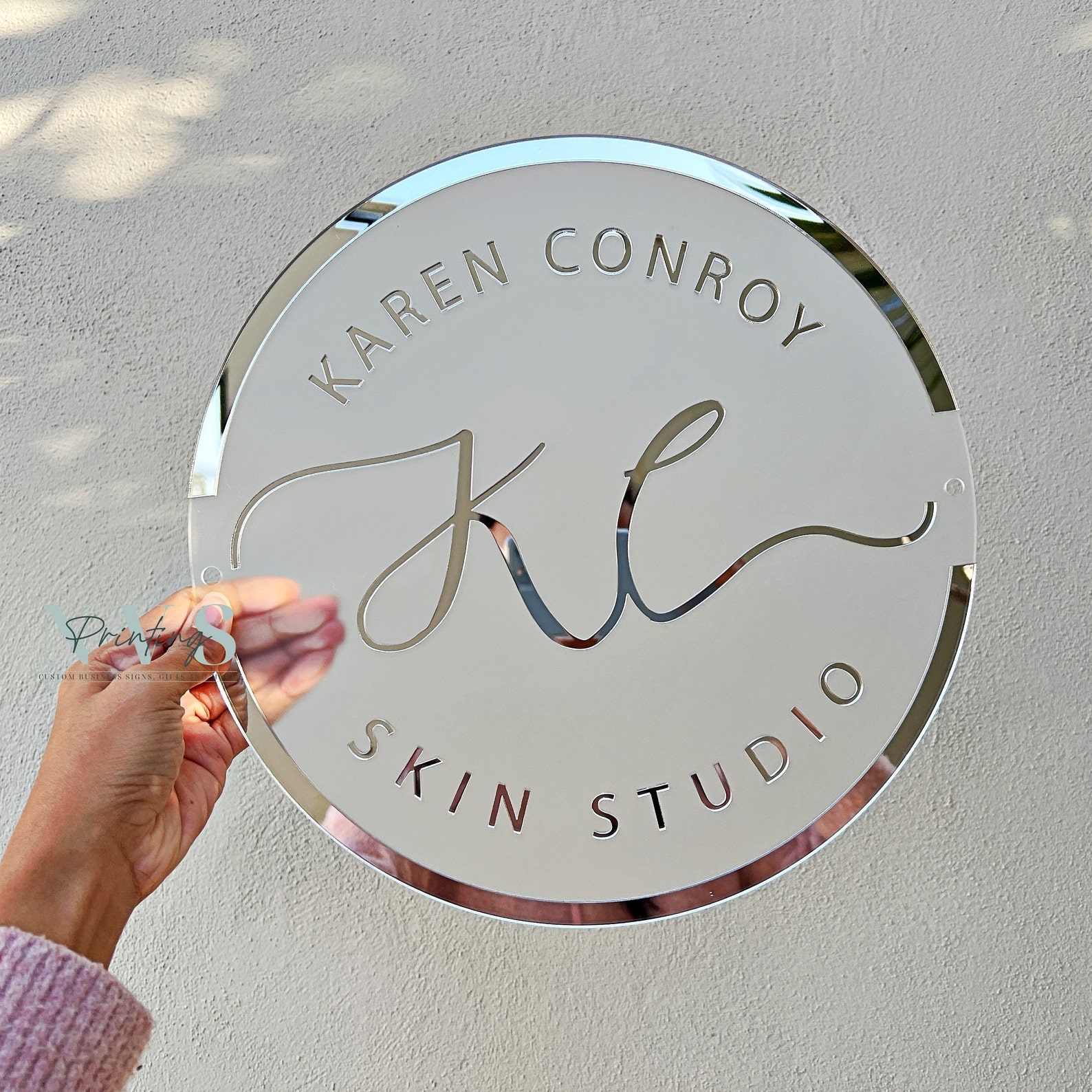 Round Business Sign Logo Sign Custom Business Signage - Etsy