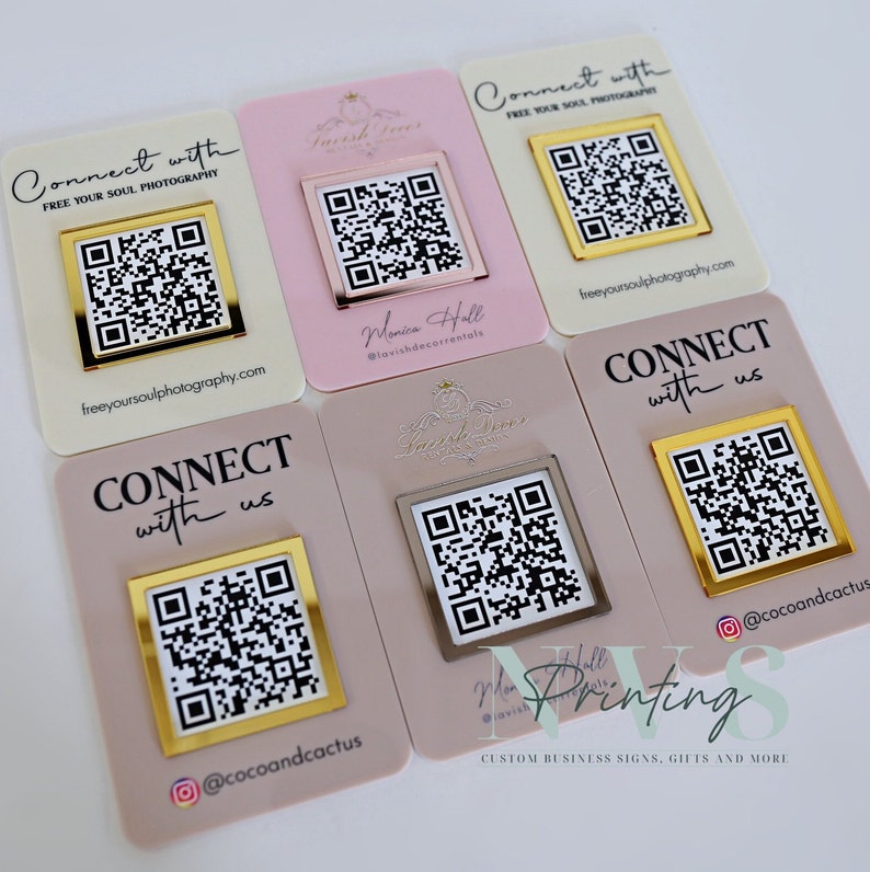 Mini QR Code Display Sign - Etsy