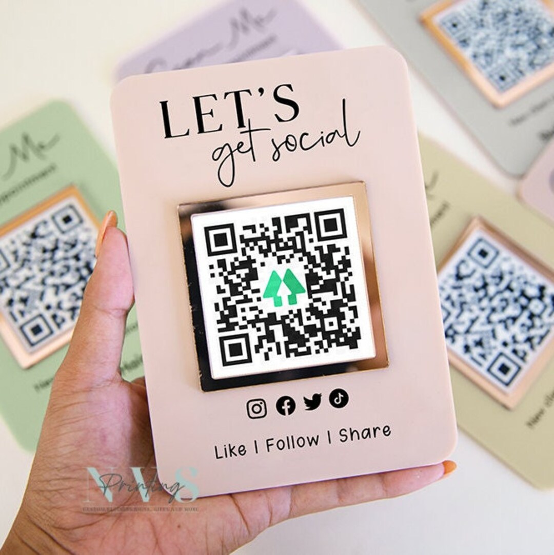 Mini QR Code Display Sign - Etsy Australia