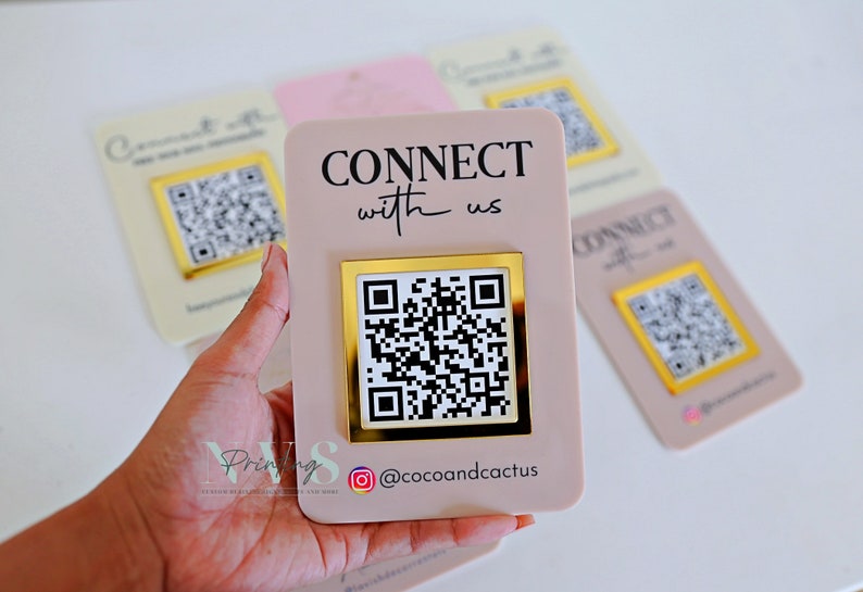 Mini QR Code Display Sign - Etsy