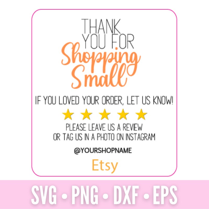 Etsy Review Labels - Etsy