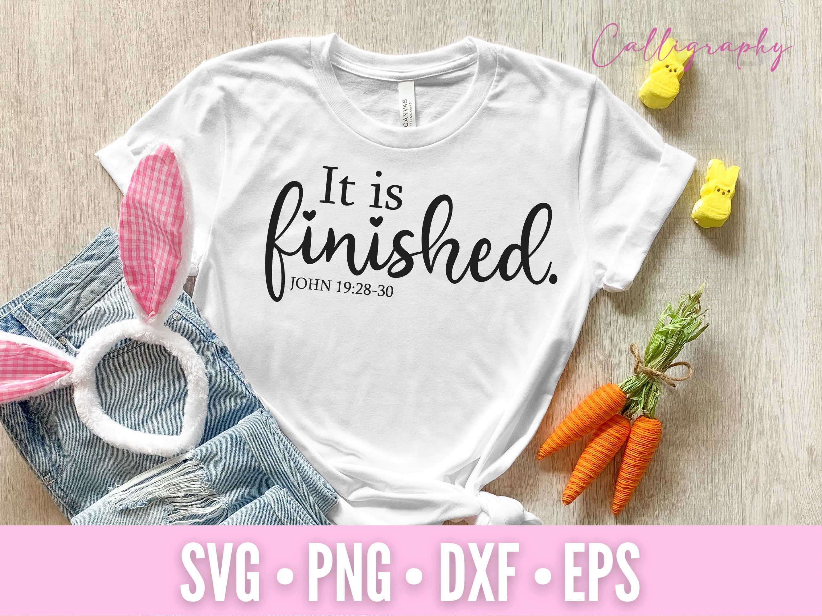 It is Finished Svg Png Scripture Clipart Christian Easter - Etsy