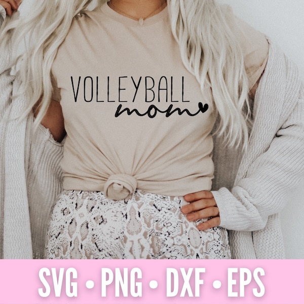 Volleyball Mom Heart Svg - Etsy