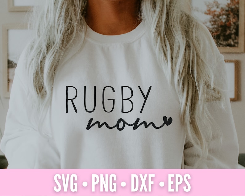 Rugby Mom Svg Rugby Cut File Rugby Silhouette Rugby | Etsy