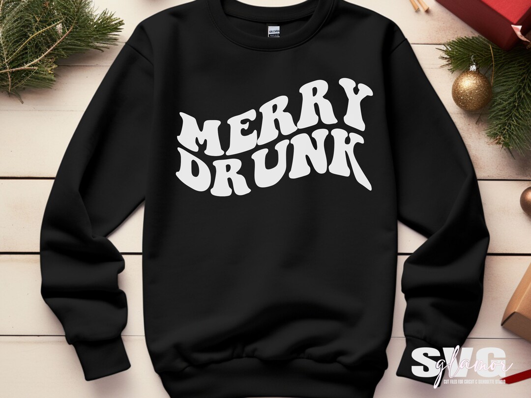 Merry Drunk Svg Png | Funny Holiday Shirt Svg | Christmas Humor Svg ...