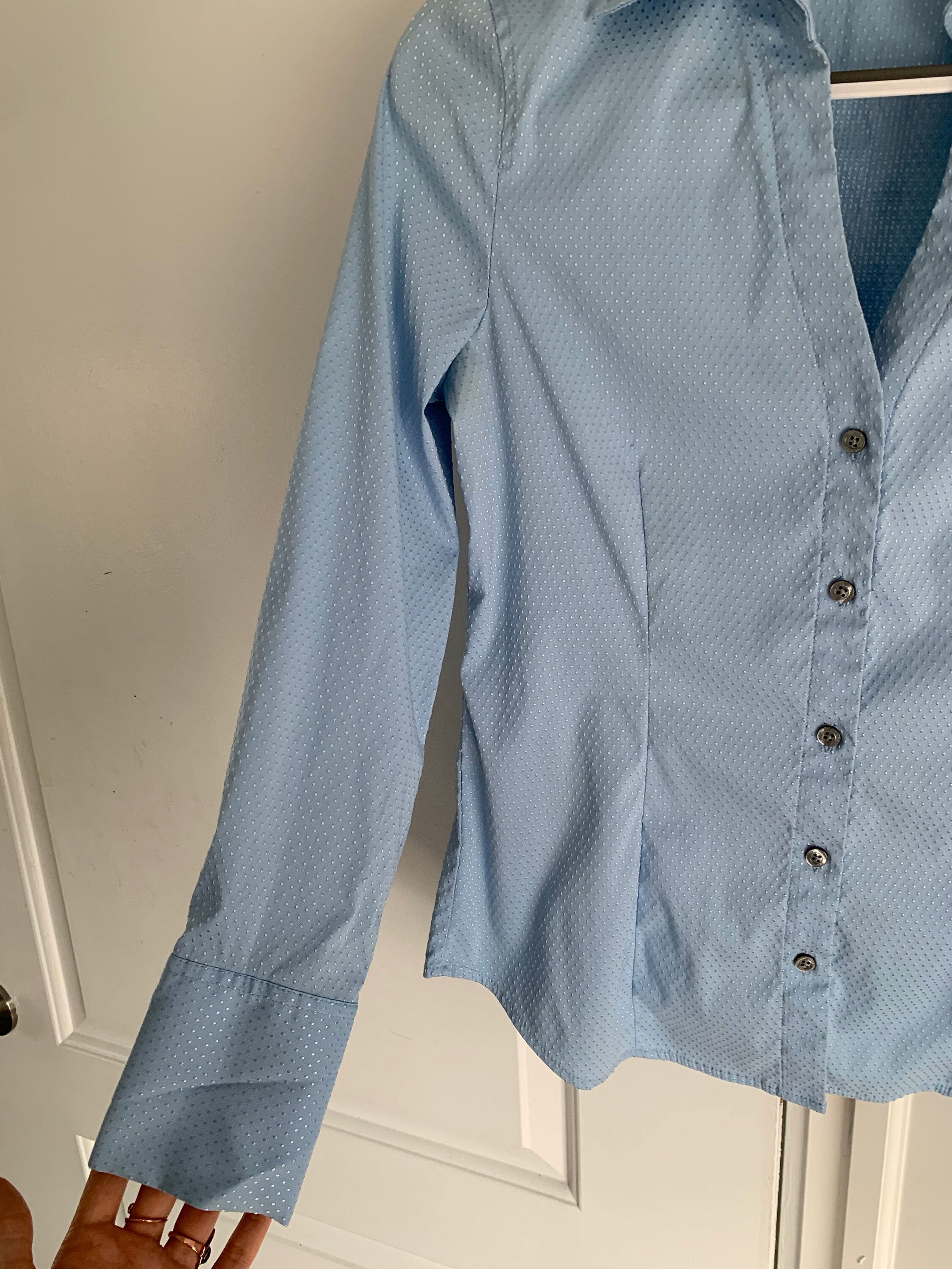 Vintage Periwinkle Button up Shirt - Etsy