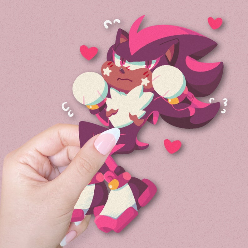 Sonic & Shadow Stickers Kawaii Cute Hedgehogs Unofficial - Etsy