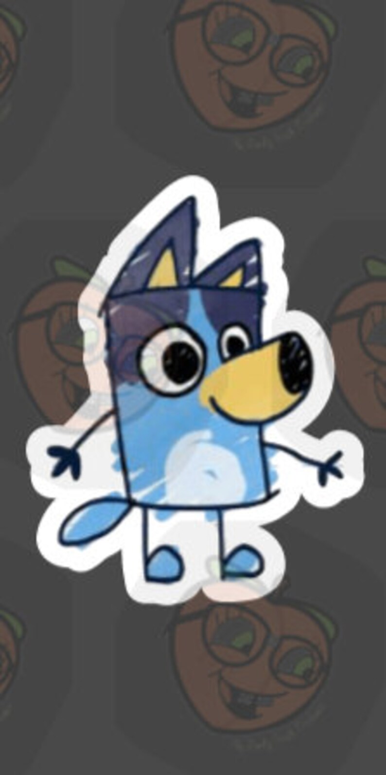 Bluey drawn Fan Art Stickers - Etsy