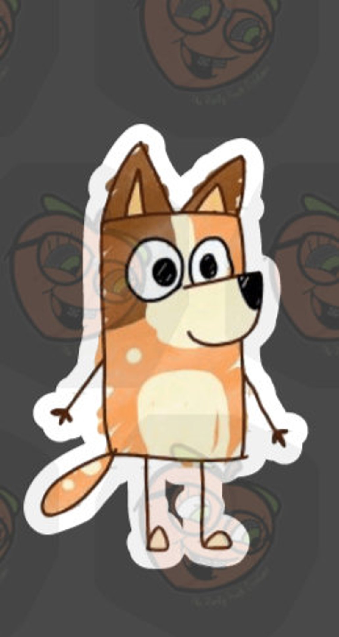 Bluey drawn Fan Art Stickers - Etsy