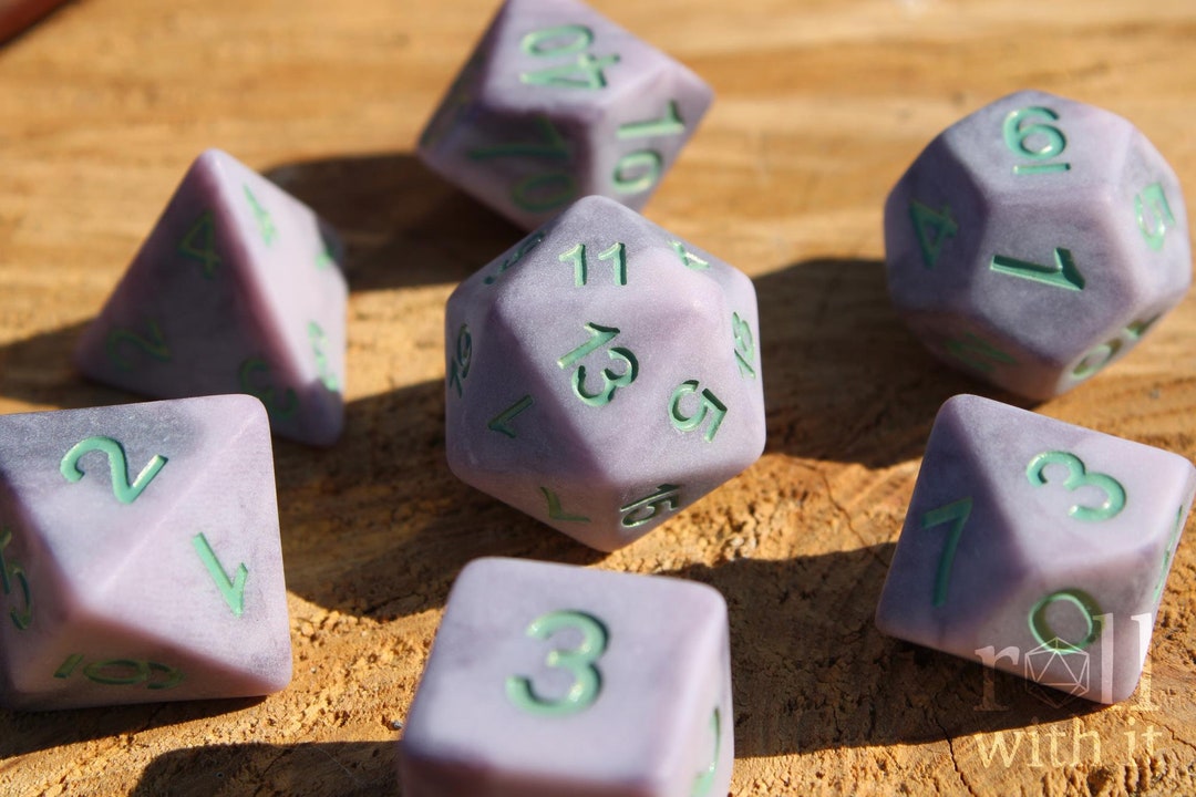 Matte Lilac Dice Dungeons and Dragons Dice Set 7 Polyhedral Dice RPG ...