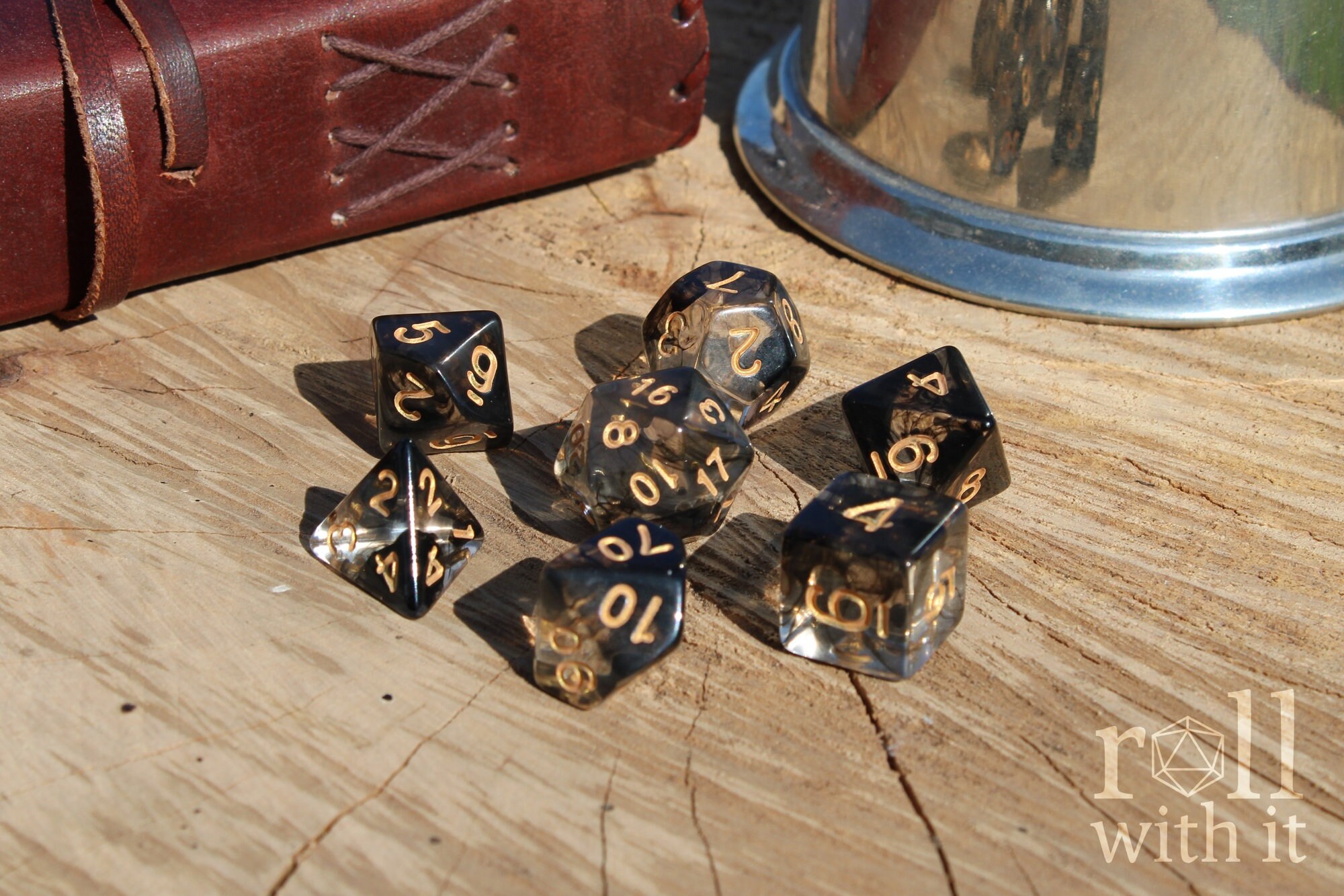 Black Smoke Dice Dungeons and Dragons Dice Set 7 | Etsy