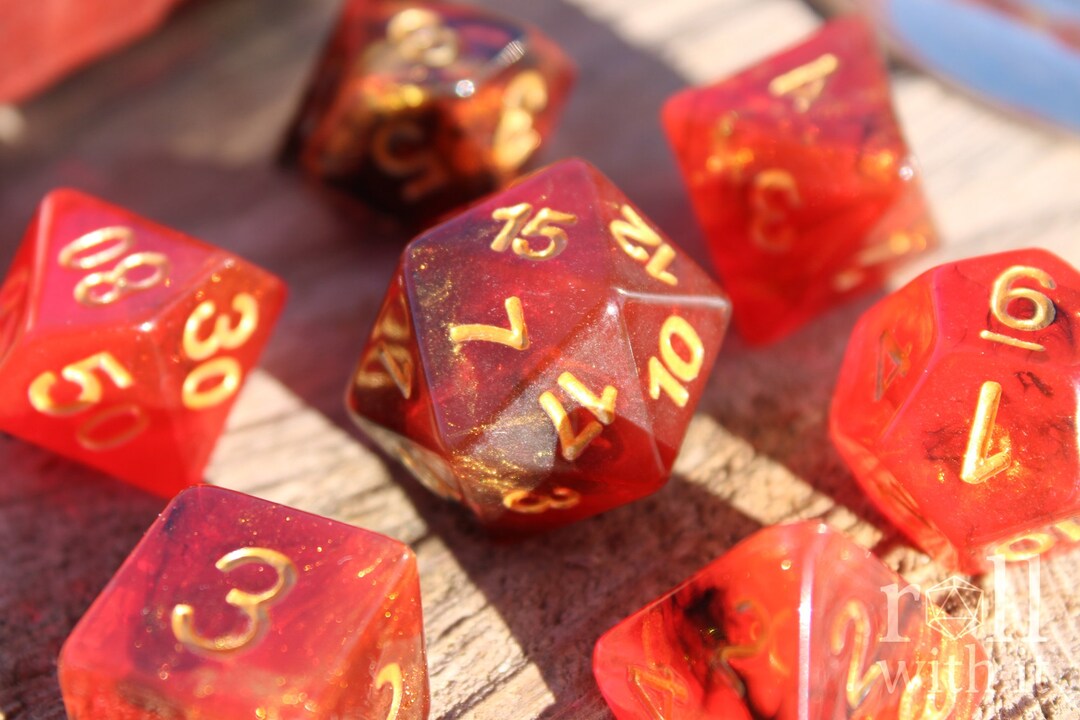 Astral Sun Dice - Dungeons and Dragons Dice Set | 7 Polyhedral Dice ...