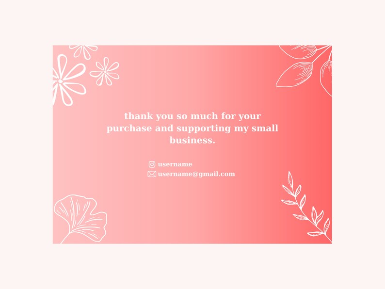 Editable Business Thank You Card Template Business Thank You - Etsy