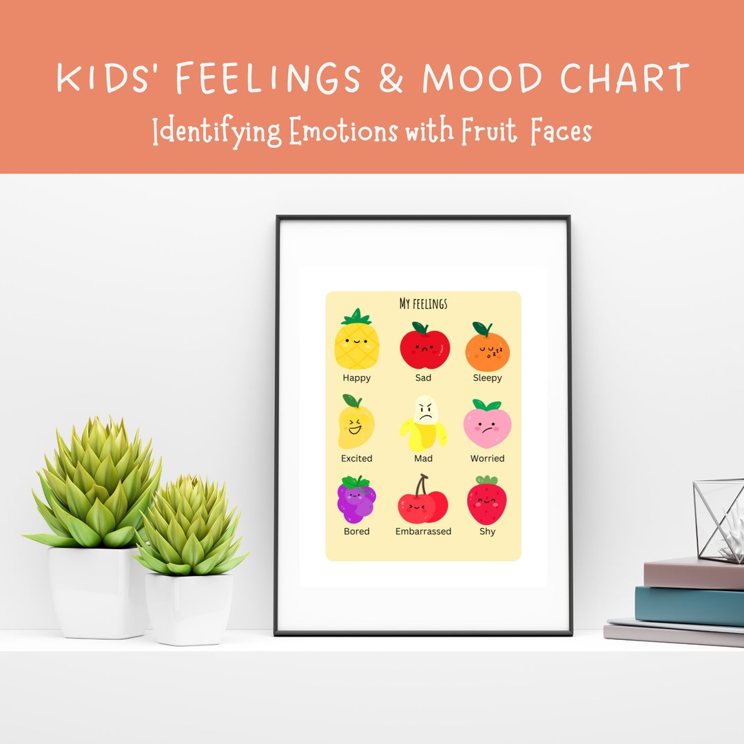Cute Fruit Feelings & Mood Chart - Etsy Canada