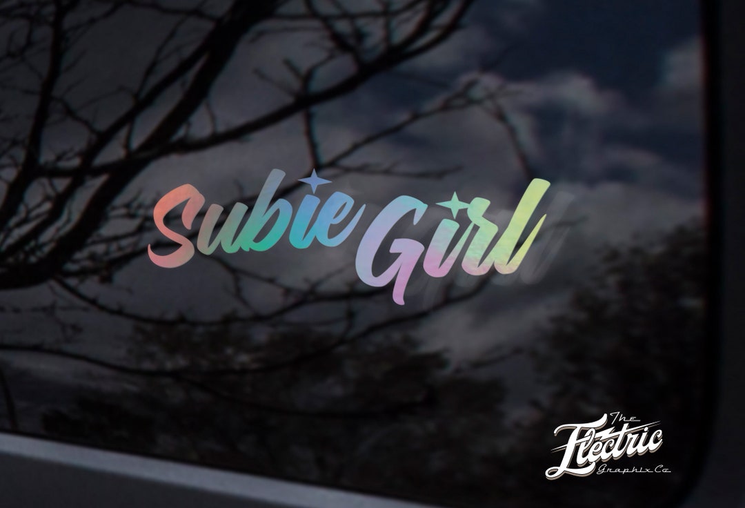 Subie Girl Custom Sticker Decal - JDM Custom Sticker Decal Customized ...