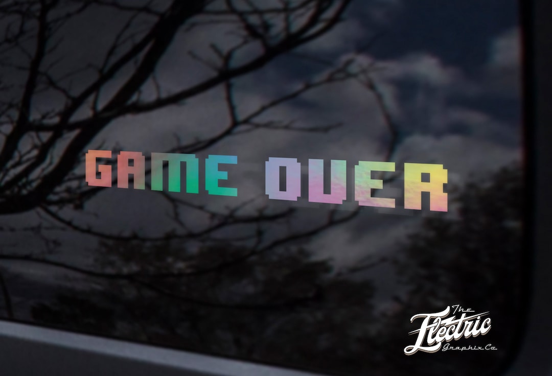 GAME OVER Video Game Decal - Custom Sticker Decal - JDM Custom Sticker ...
