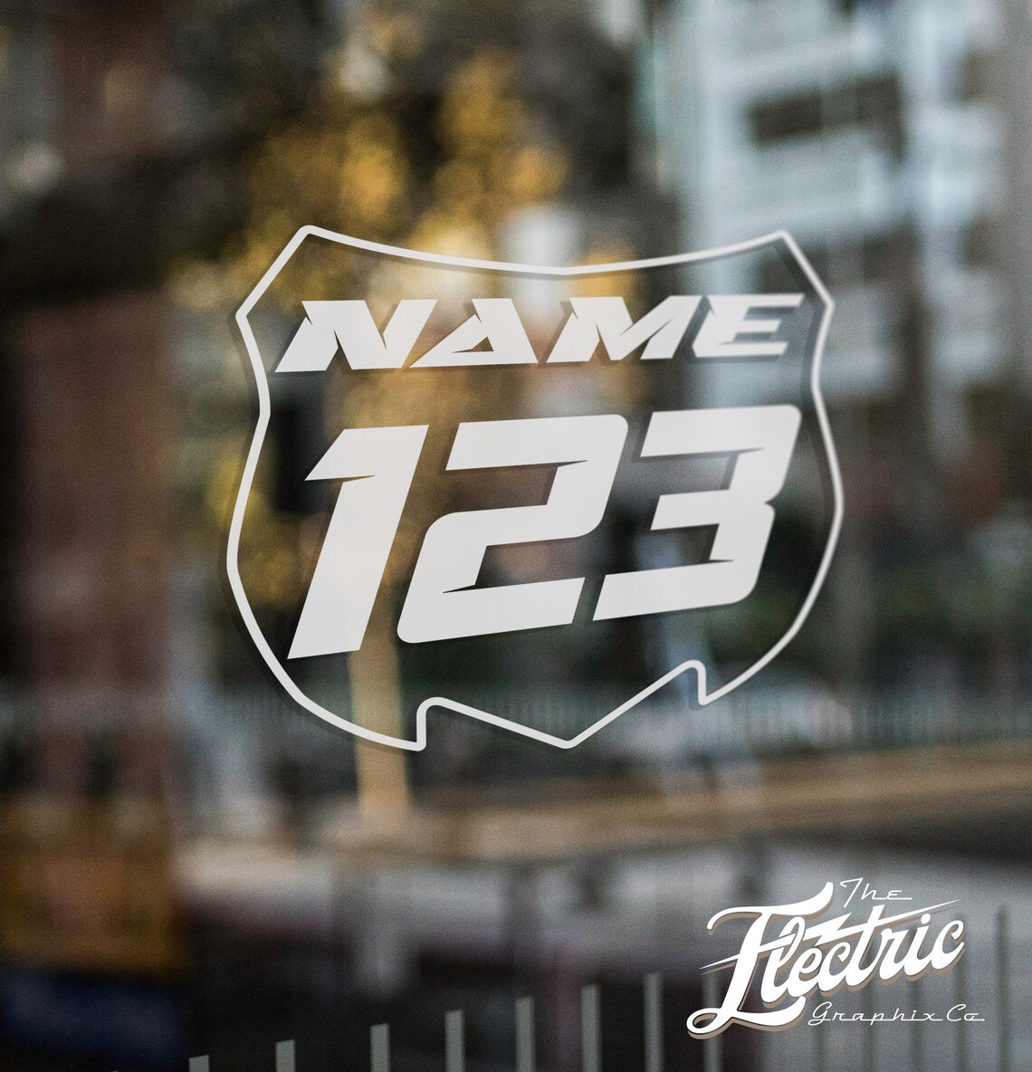 Custom Motocross Plate Vinyl Decal Custom Dirt Bike Mx Number Plate ...