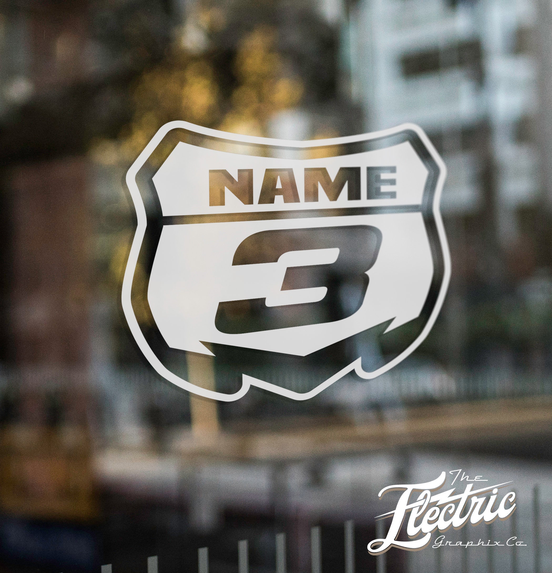 Custom Motocross Plate Vinyl Decal Custom Dirt Bike Mx Number Plate ...