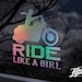 Ride Safe Biker Wave 2 Fingers Down Motorcycle Wave Sticker Vinyl Decal ...