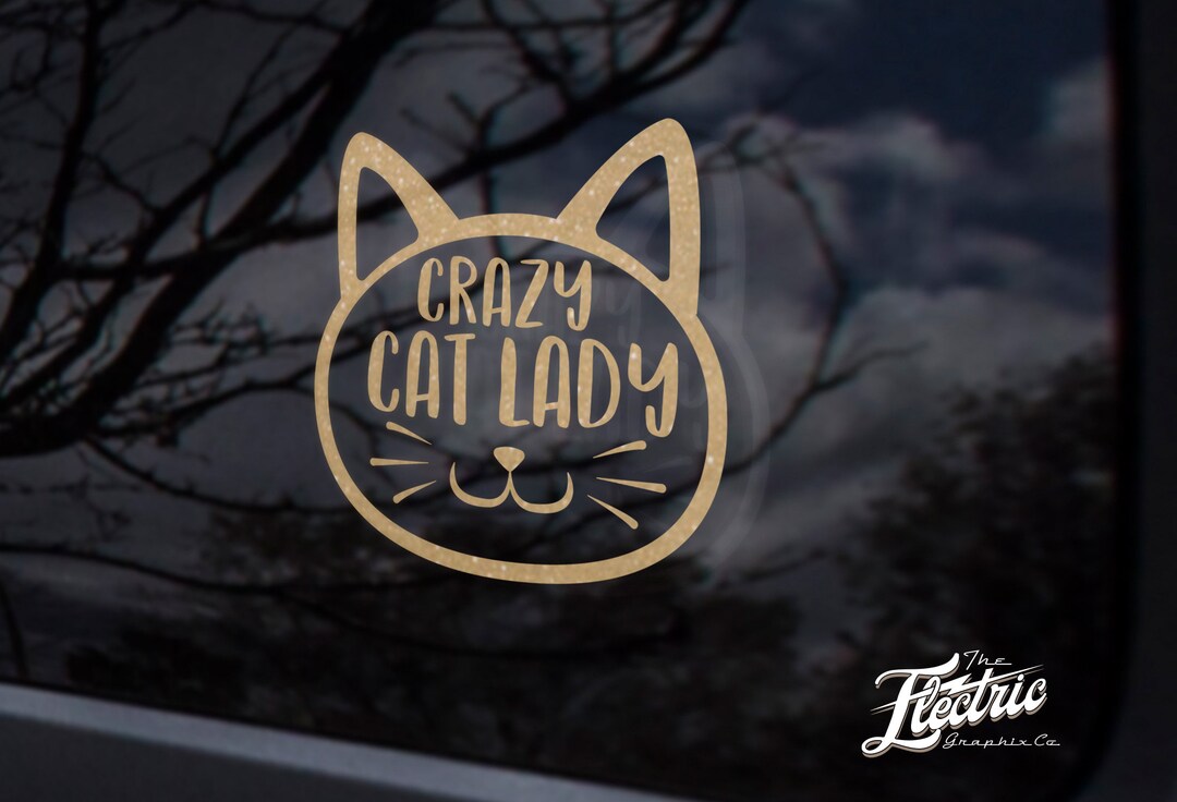 Crazy Cat Lady Decal Cat Decal Funny for Pet Sticker Decal Customized ...