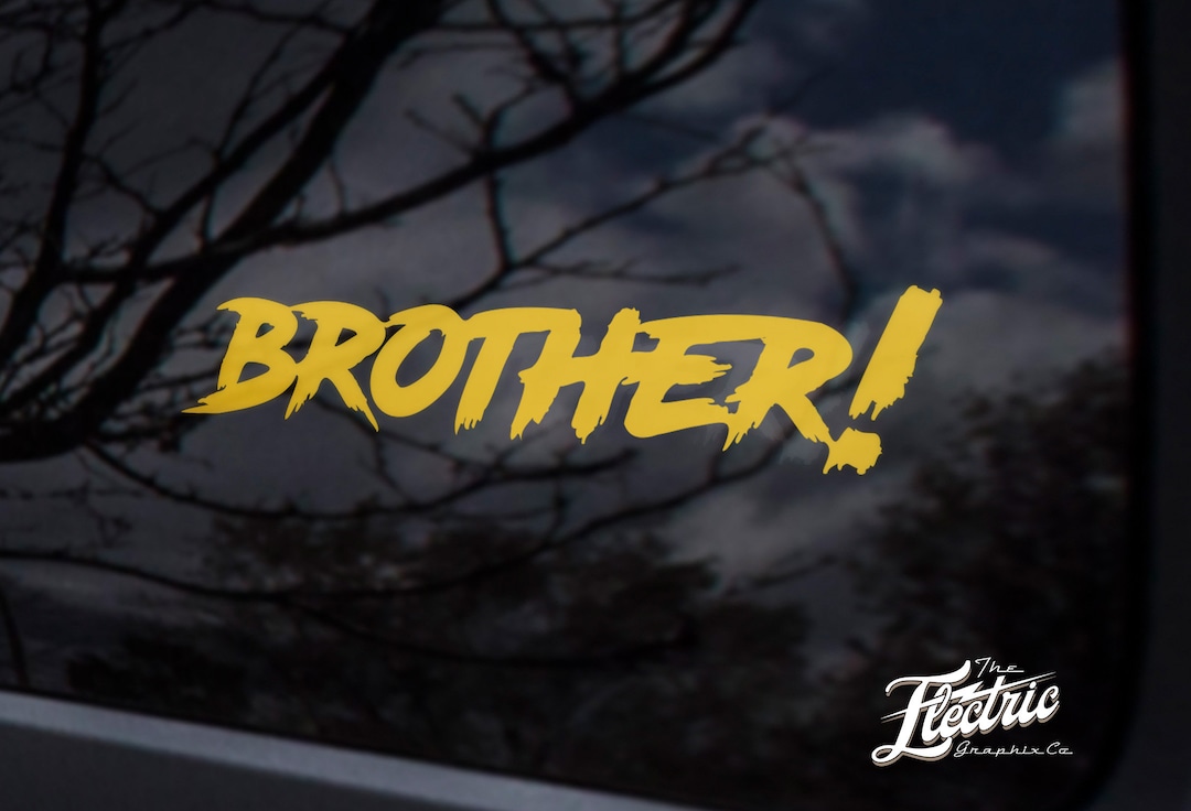Brother! Decal - Custom Biker Wrestling Sticker Decal - Brother Custom ...