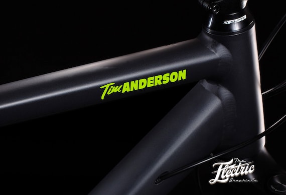 Custom Name Set of 2 Bike Name Decal Custom Sticker Bicycle - Etsy