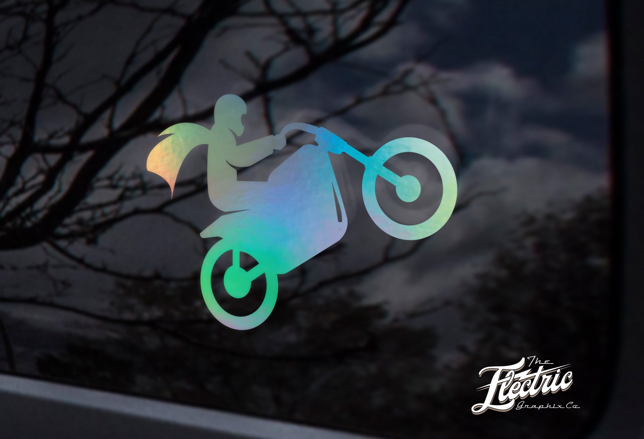 Motorcycle Jump Decal Wheelie Sticker Look Out for | Etsy