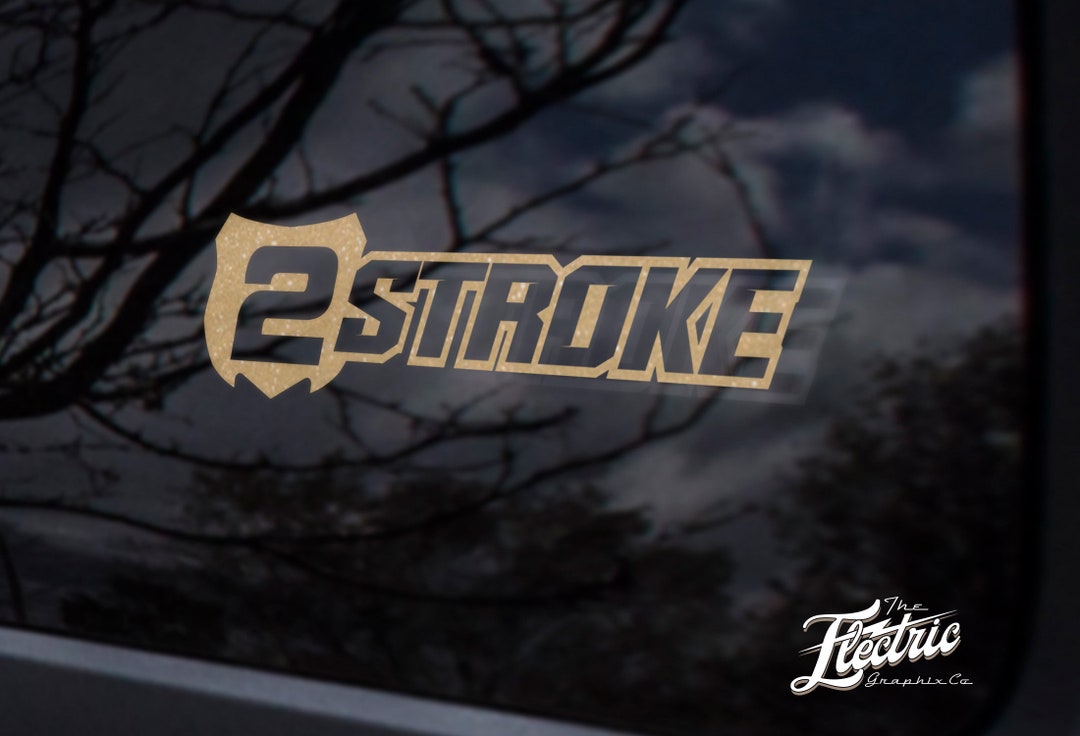 2 Stroke Decal Motocross Vinyl Decal Custom Dirt Bike Mx Number Plate ...