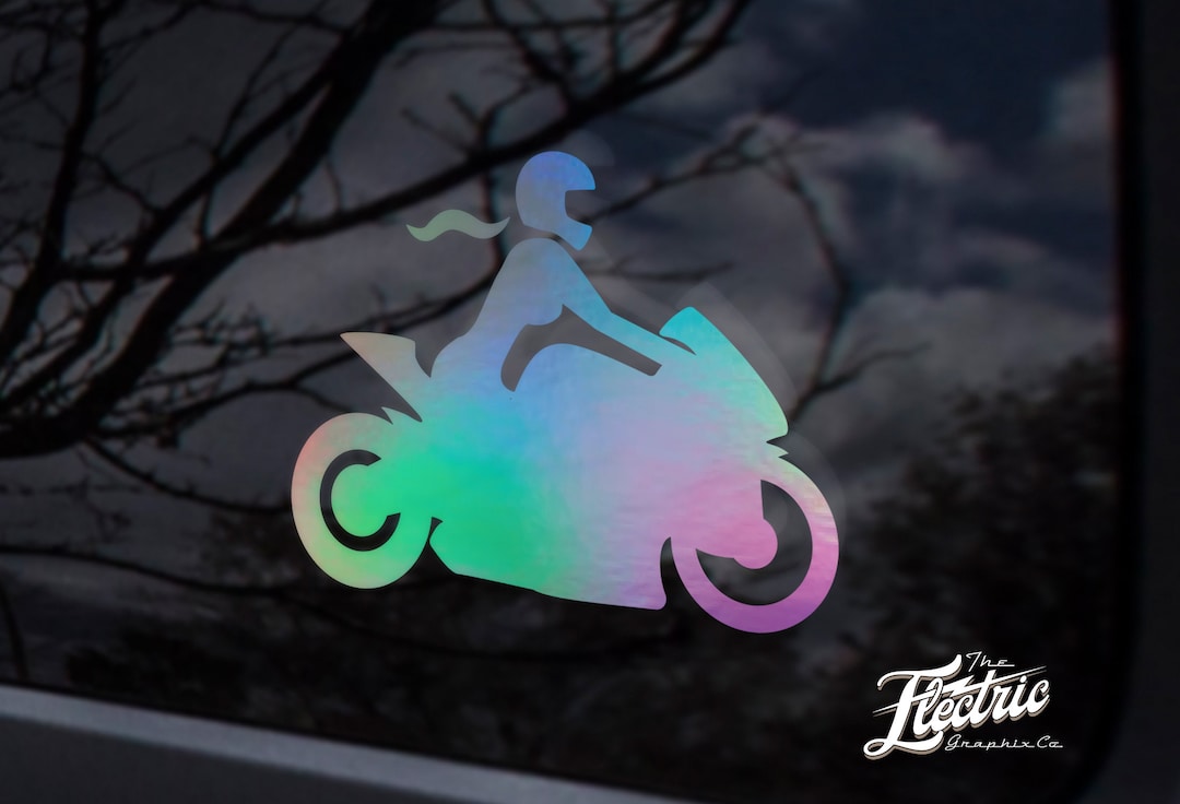 Biker Girl - Women Motorcycle Decal - Lady Rider Motorcycle Sticker ...