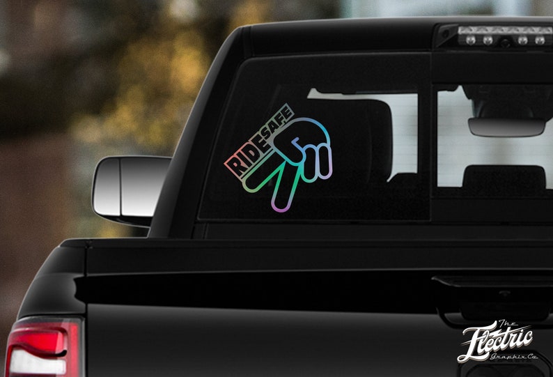 Ride Safe Biker Wave 2 Fingers Down Motorcycle Wave Sticker - Etsy