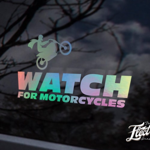Watch Out for Motorcycles Look Out for Motorcycle Sticker - Etsy
