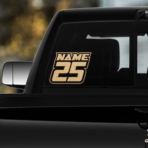 Custom Racing Name and Number Vinyl Decal Custom Dirt Bike Mx ...