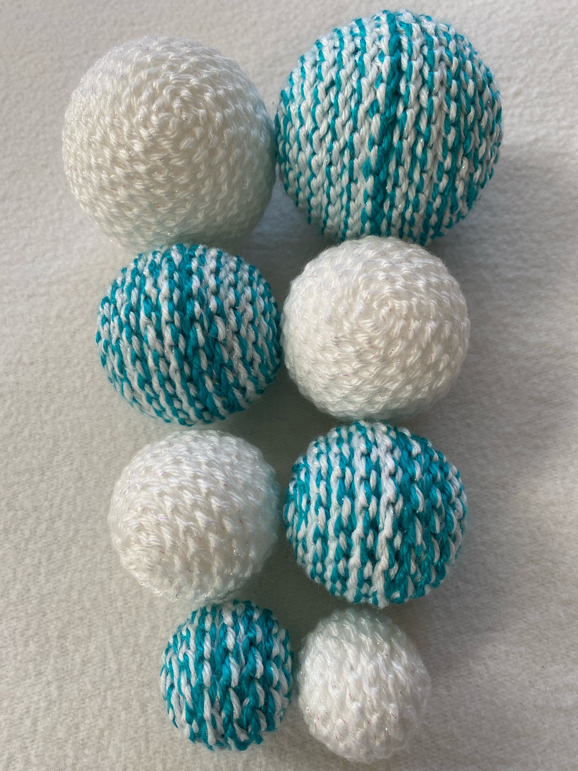Teal and White Bowl Fillers, Decoative Balls - Etsy