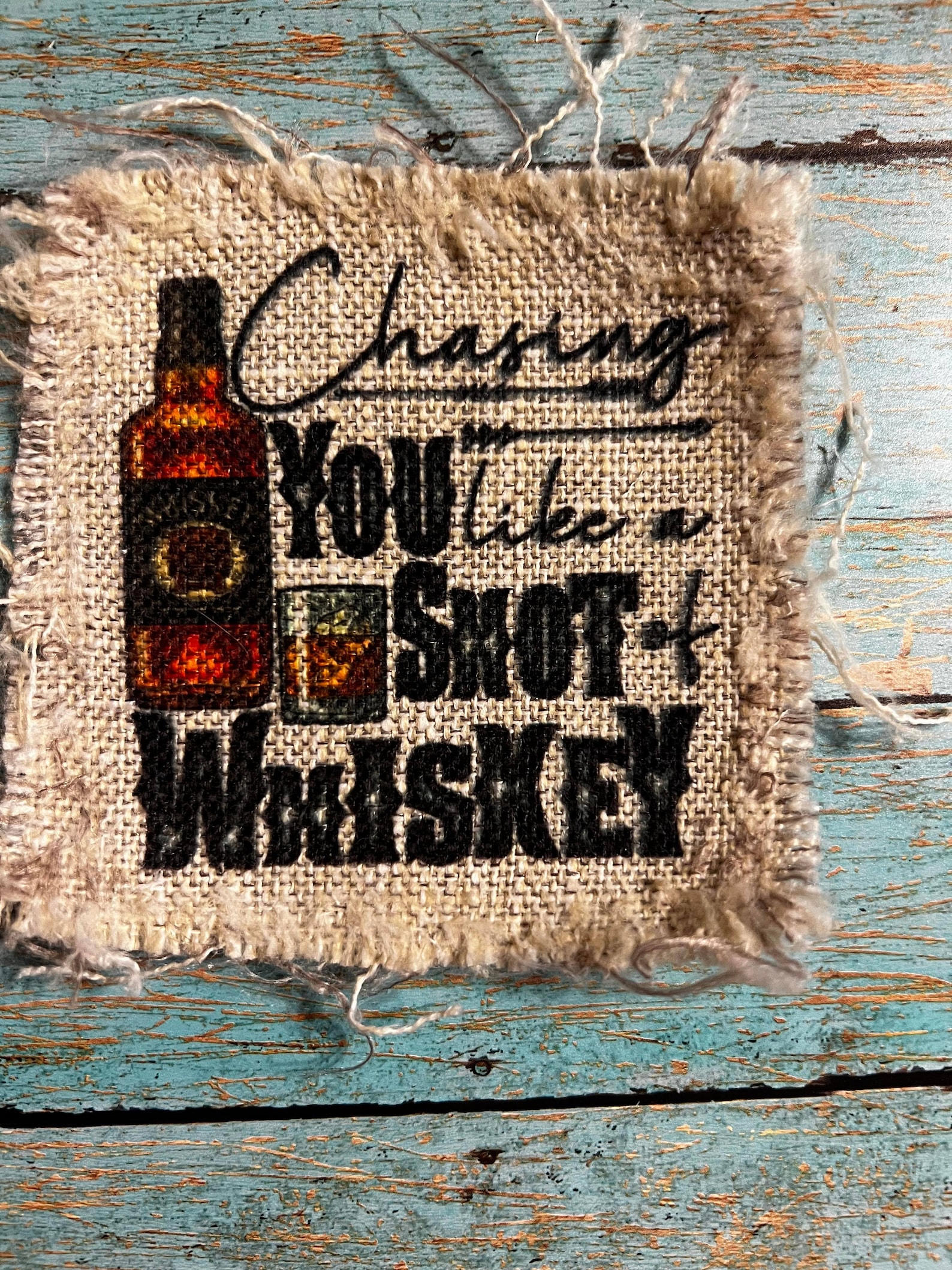 Burlap Raggedy Frayed Cap Patches/ Diy/country/small Town/sublimated ...