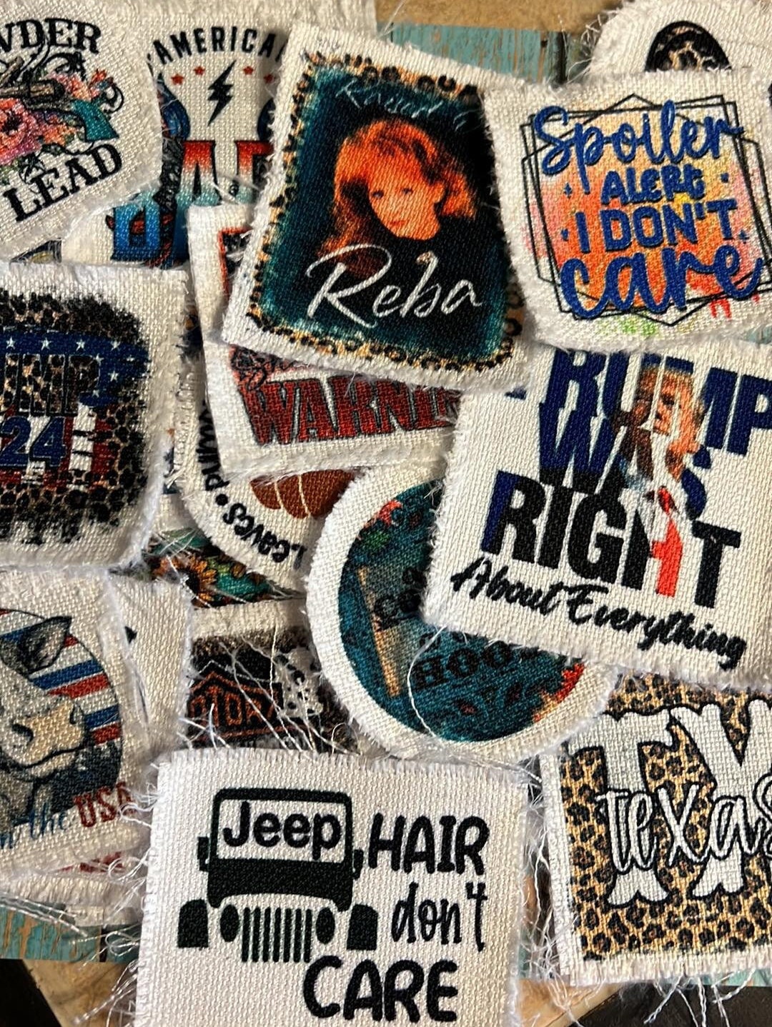 Raggedy/frayed White Cap Patches/trucker Cap Patches/baseball Cap ...