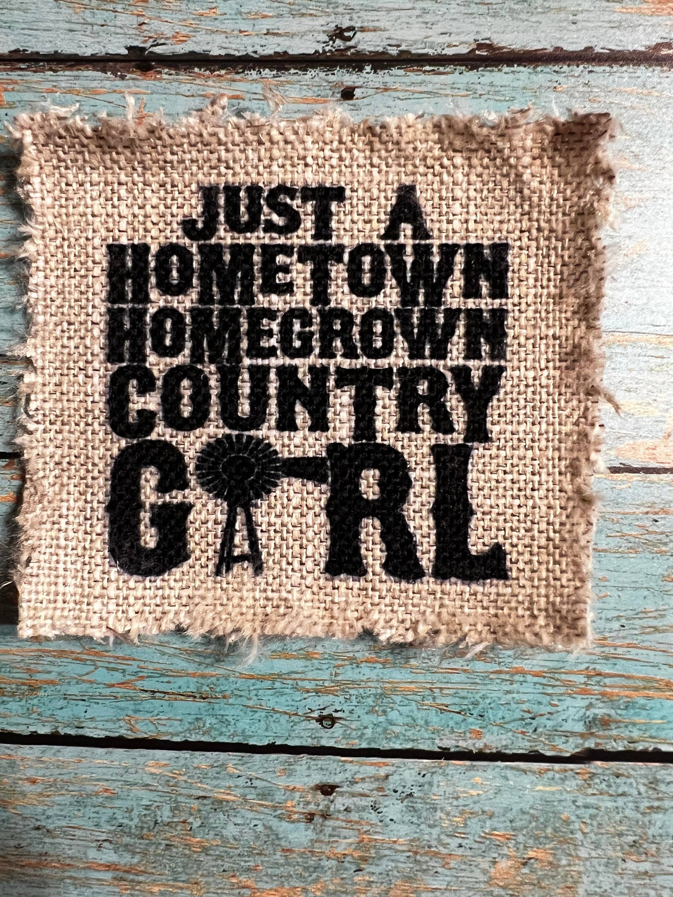 Rustic Burlap Pre-frayed Sublimation Hat Patch | Ready to Apply - Etsy