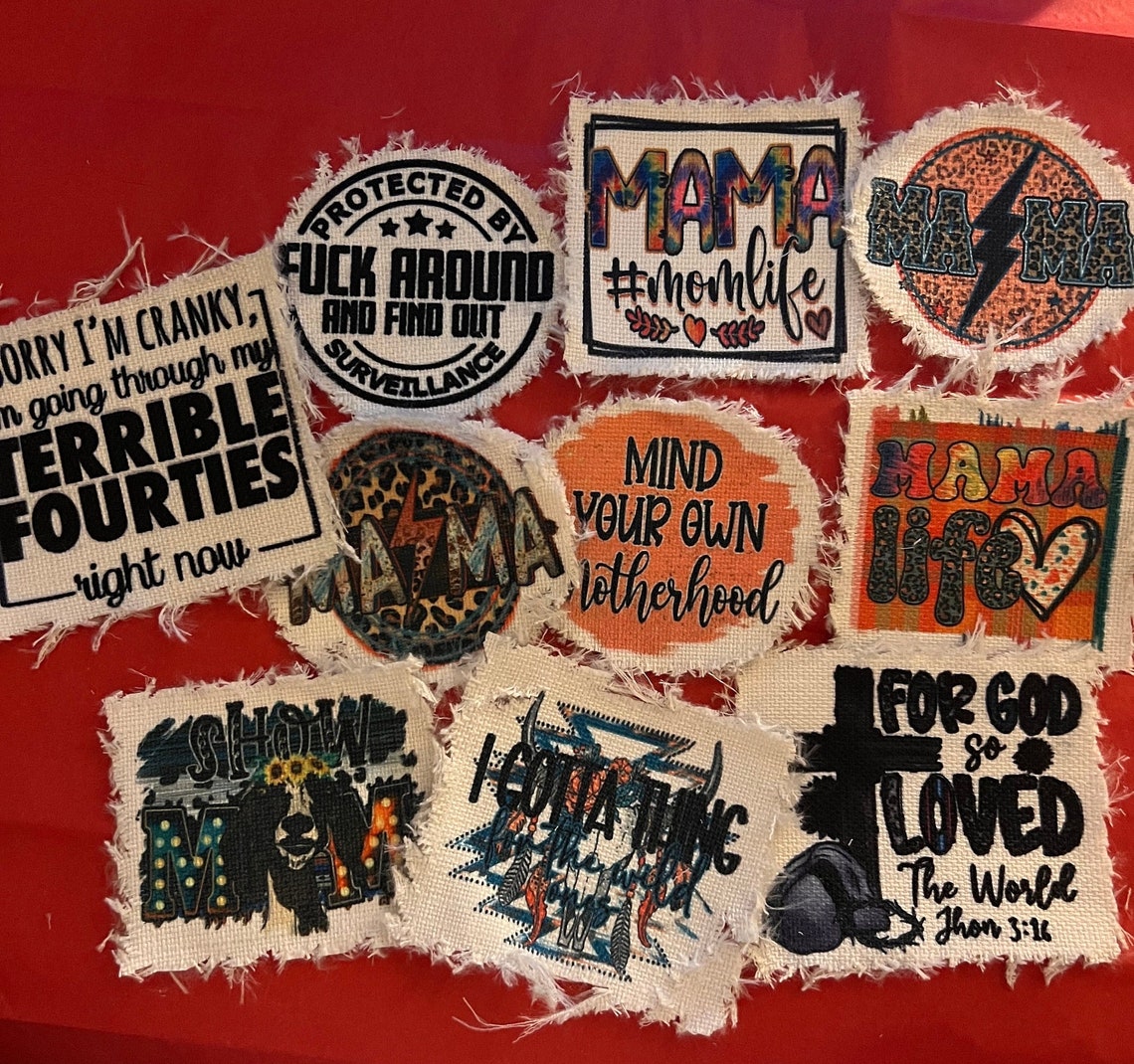 Raggedy White/burlap Cap Patches-frayed Already/100% Polyester/frayed ...