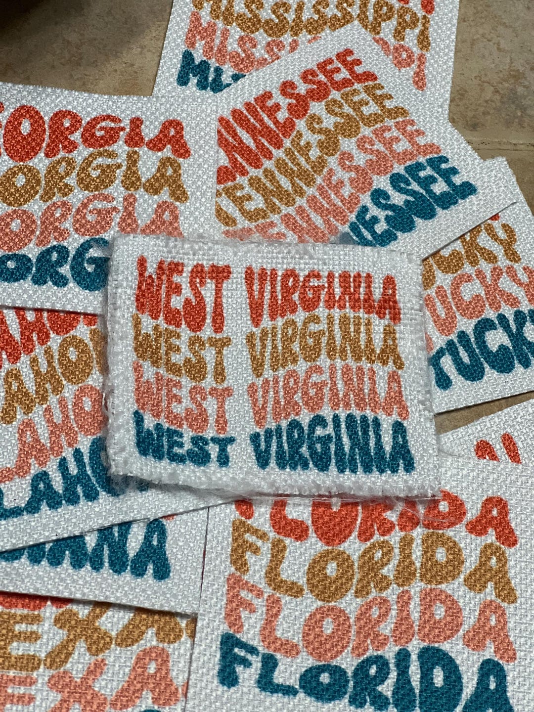 States/southern /raggedy White/burlap Cap Patches-frayed Already/100% ...