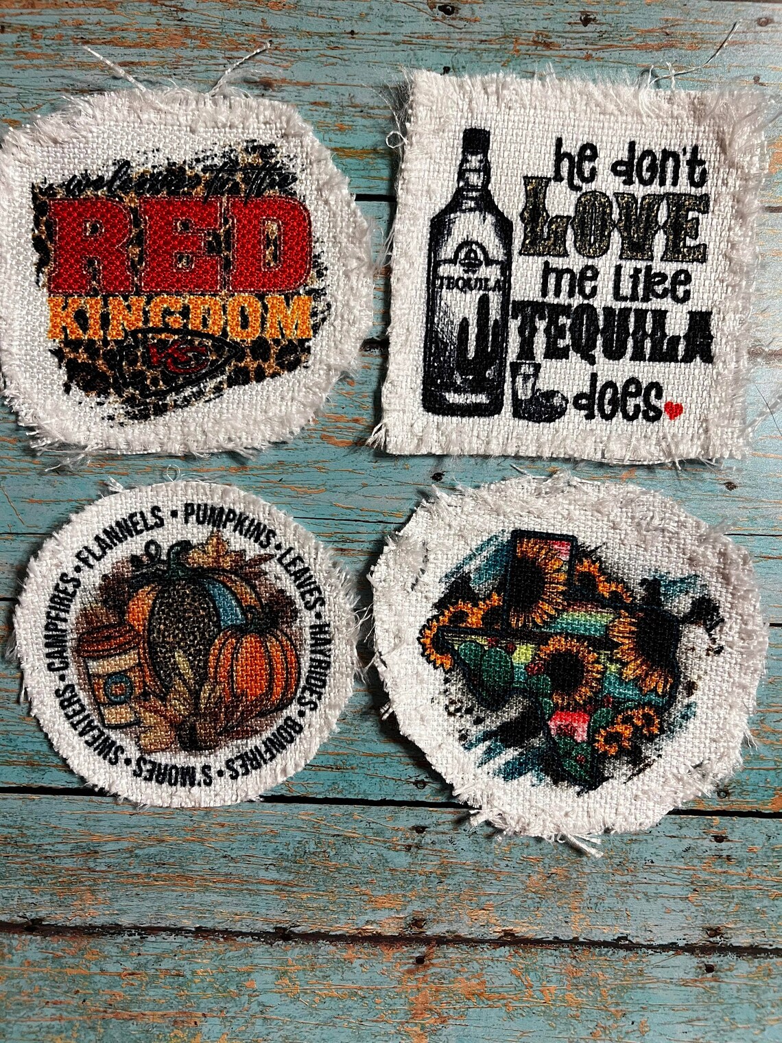 White Raggedy Frayed Cap Patches/sublimated Patches/baseball Cap ...