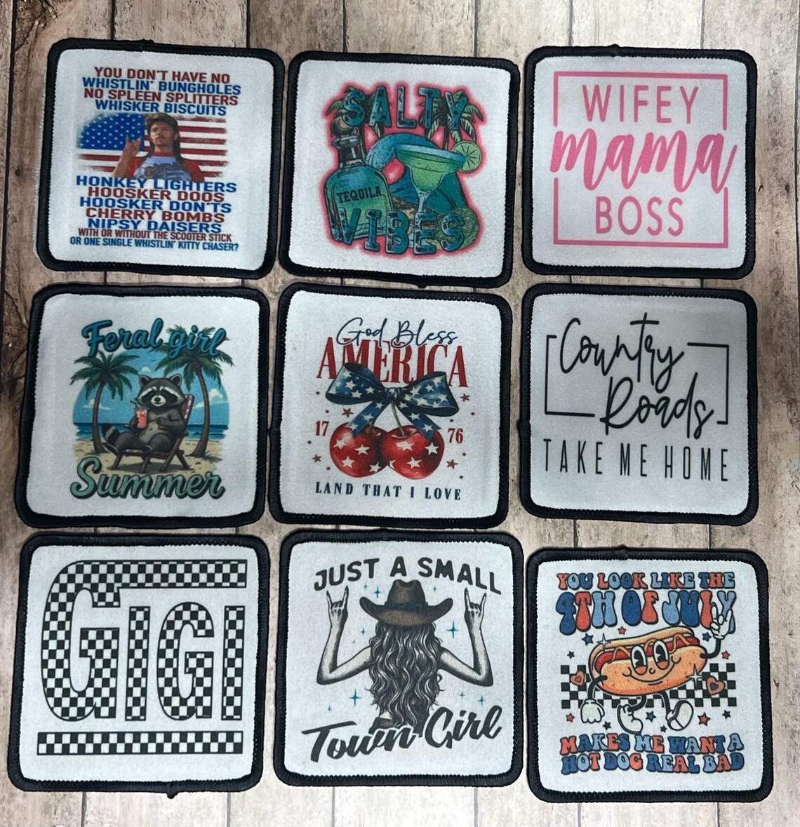 Sublimated Hat Patches, 3x3 Square, Peel and Stick - Etsy