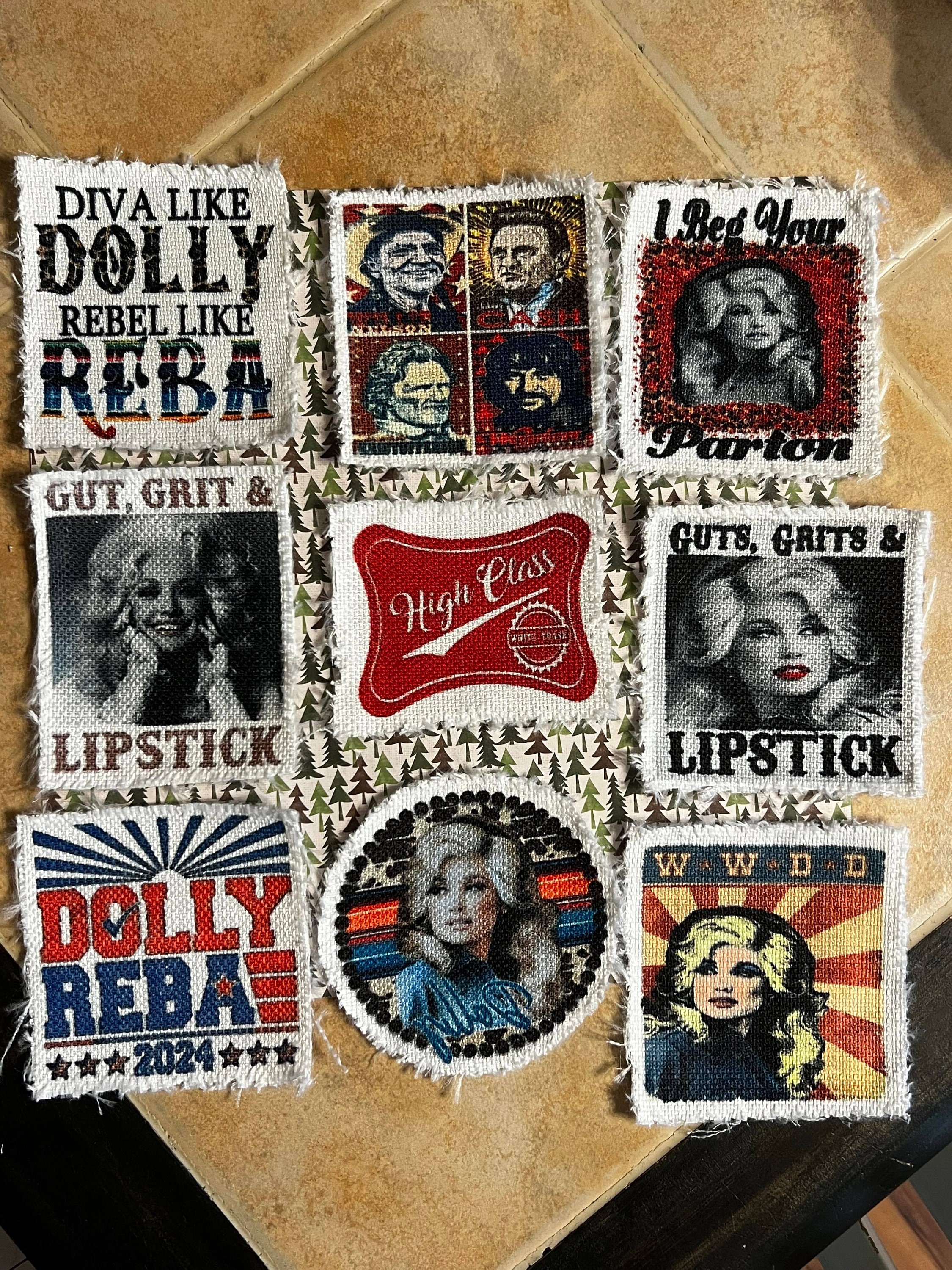 Dolly/reba/raggedy White/burlap Cap Patches-frayed Already/100% ...