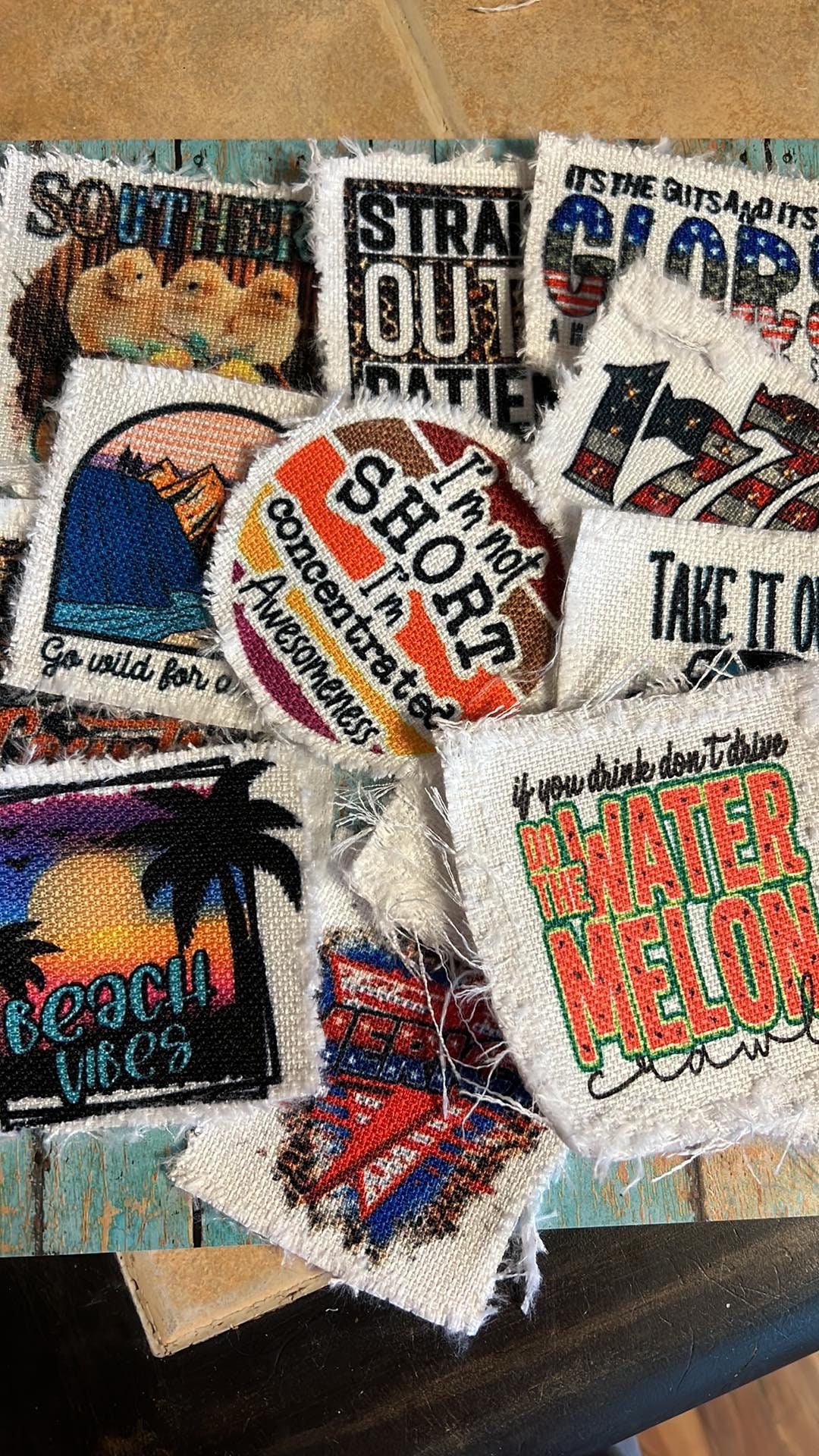 White Raggedy/frayed White Cap Patches/dyi/trucker Patches/sublimated ...