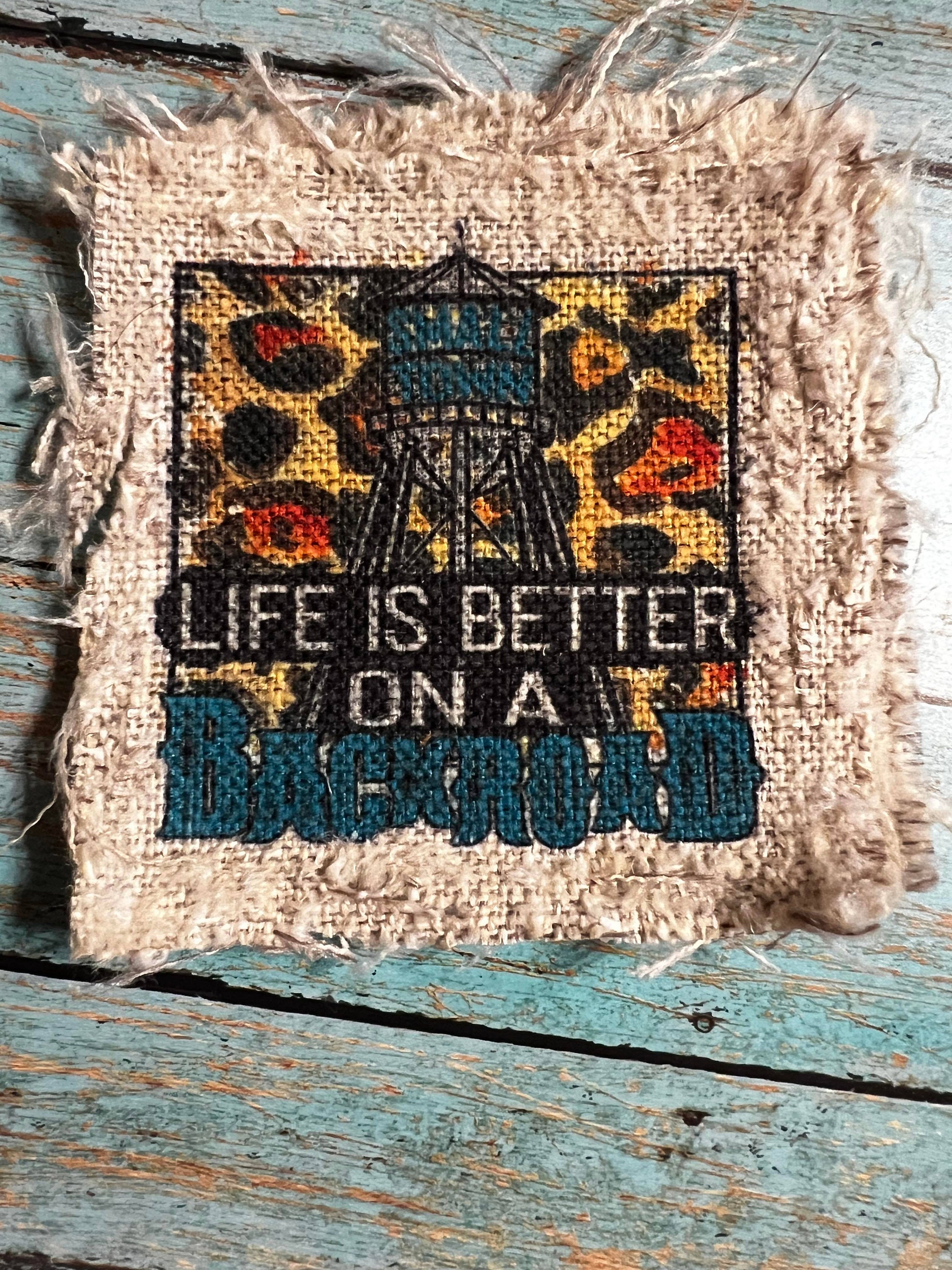 Rustic Burlap Pre-frayed Sublimation Hat Patch | Ready to Apply - Etsy