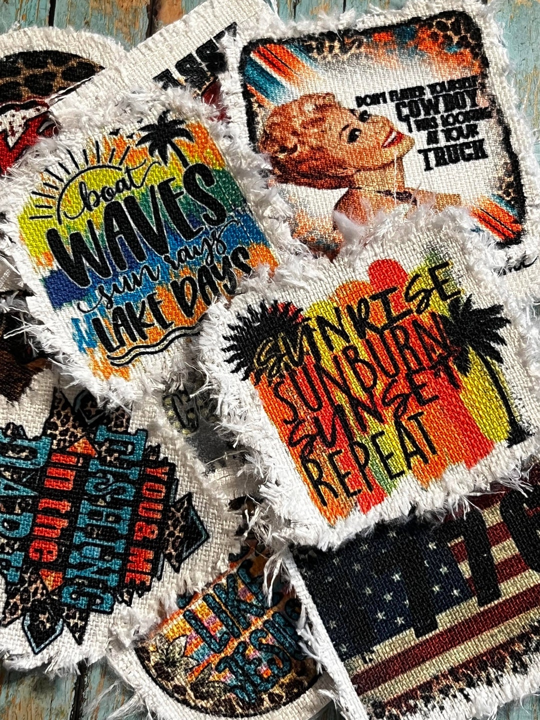 Raggedy White Cap Patches-frayed Already/100% Polyester/frayed Hat ...