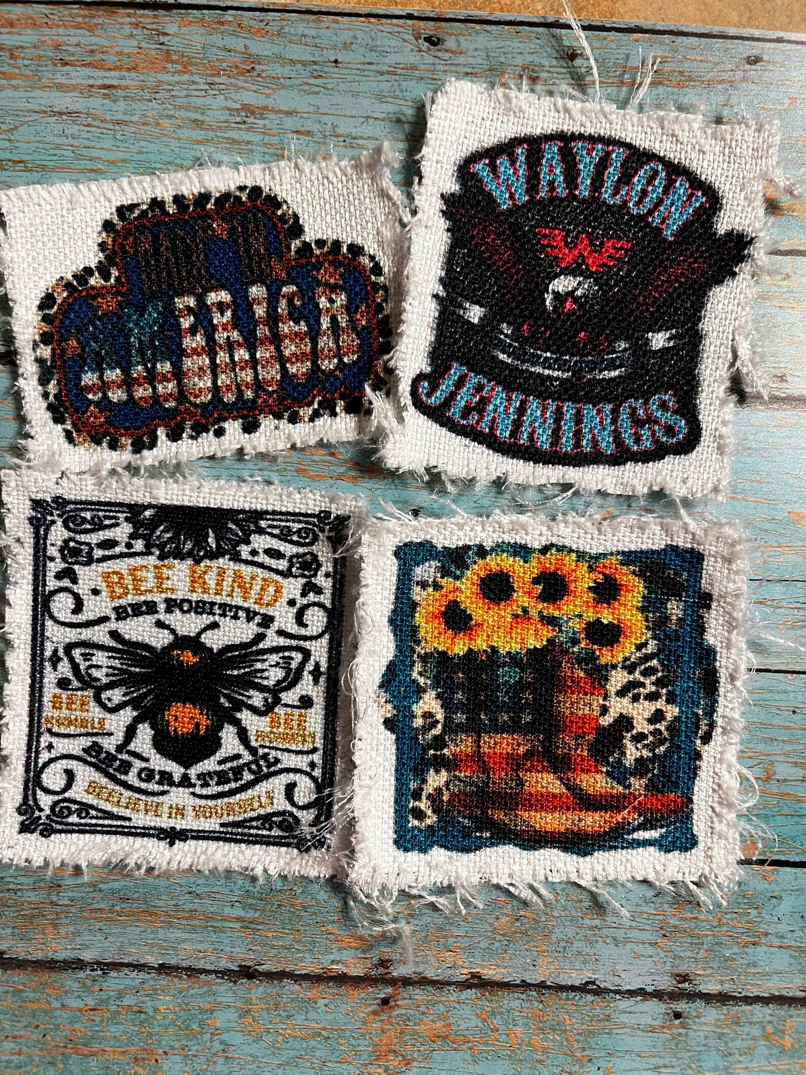 White Raggedy Frayed Cap Patches/sublimated Patches/baseball Cap ...