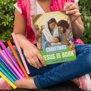 Christmas Coloring Pages | Nativity | Jesus is Born | PLR Template 88 ...