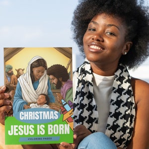 Christmas Coloring Pages | Nativity | Jesus is Born | PLR Template 88 ...